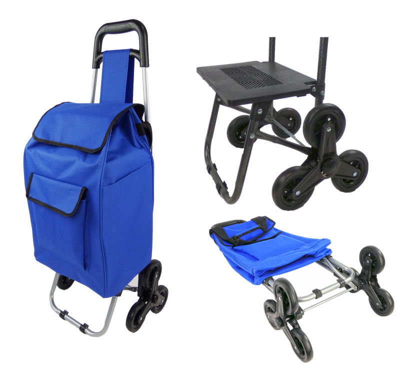 Dolly Climbing Stair Trolley Cart - Foldable Storage Grocery Cart With ...