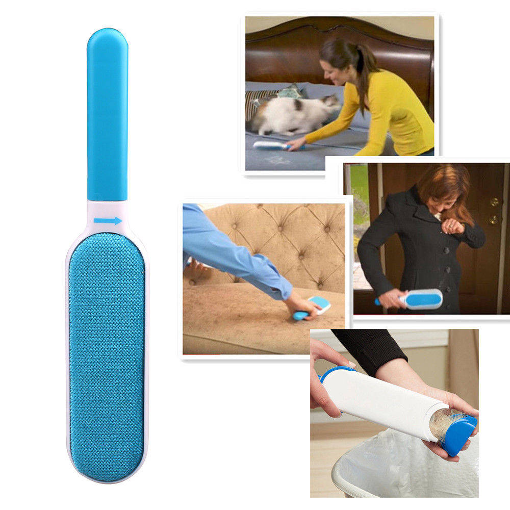2 Fur Lint Remover Wizard Wand - Double Sided Brush Self Cleaning Brush ...